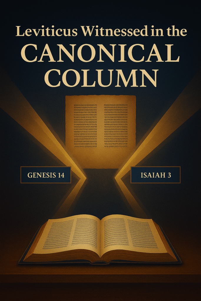 The Canonical Column, Book 3: Leviticus : Behold The Stone