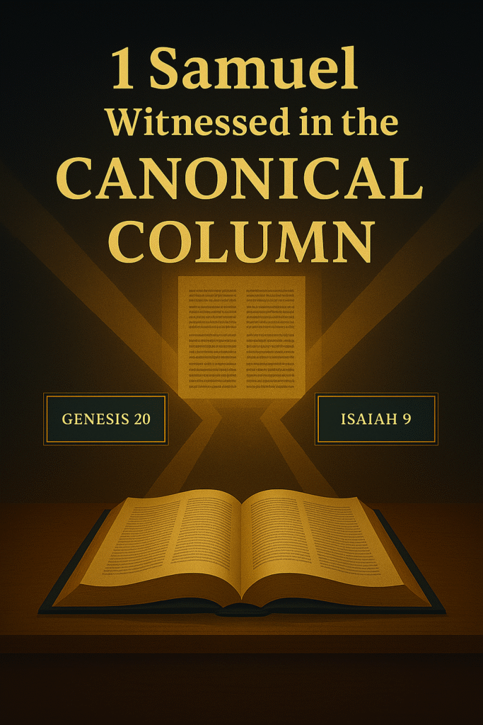 The Canonical Column, Book 9: 1 Samuel : BEHOLD THE STONE