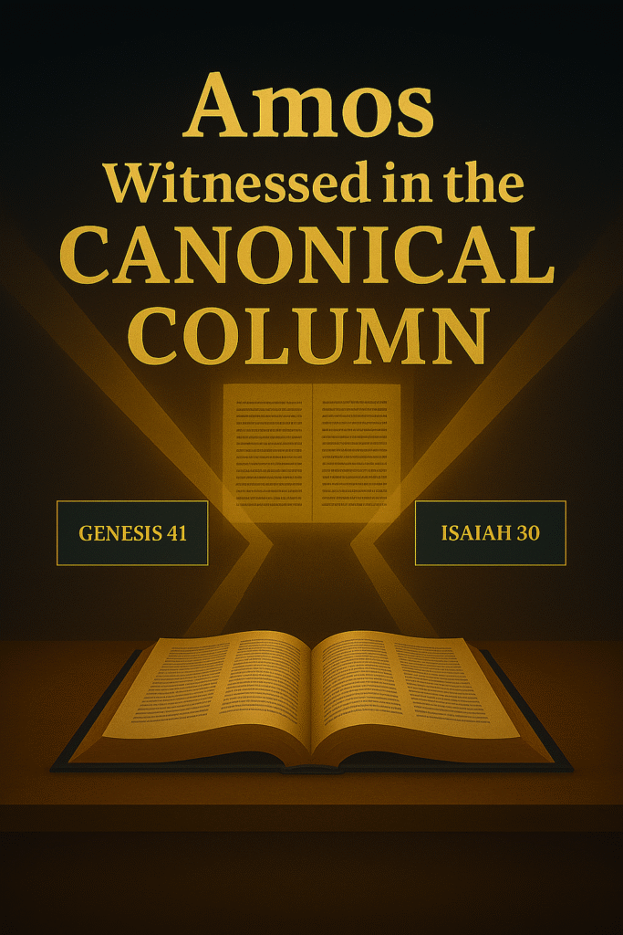 The Canonical Column, Book 30: Amos : BEHOLD THE STONE